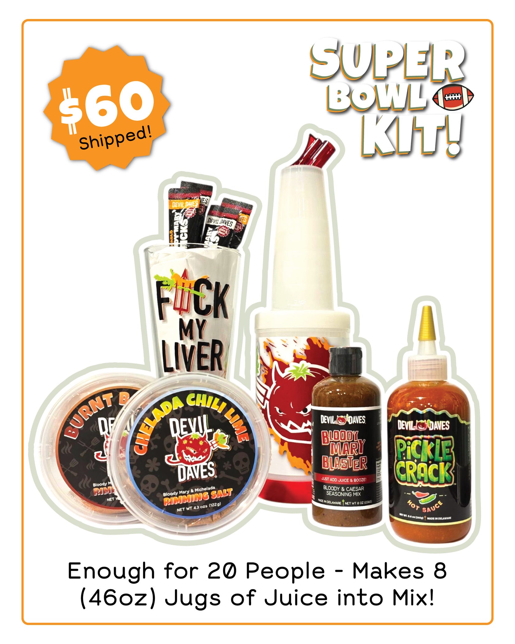 Super Bowl Bloody Mary Kit | Devil Daves Combo – devildaves.com