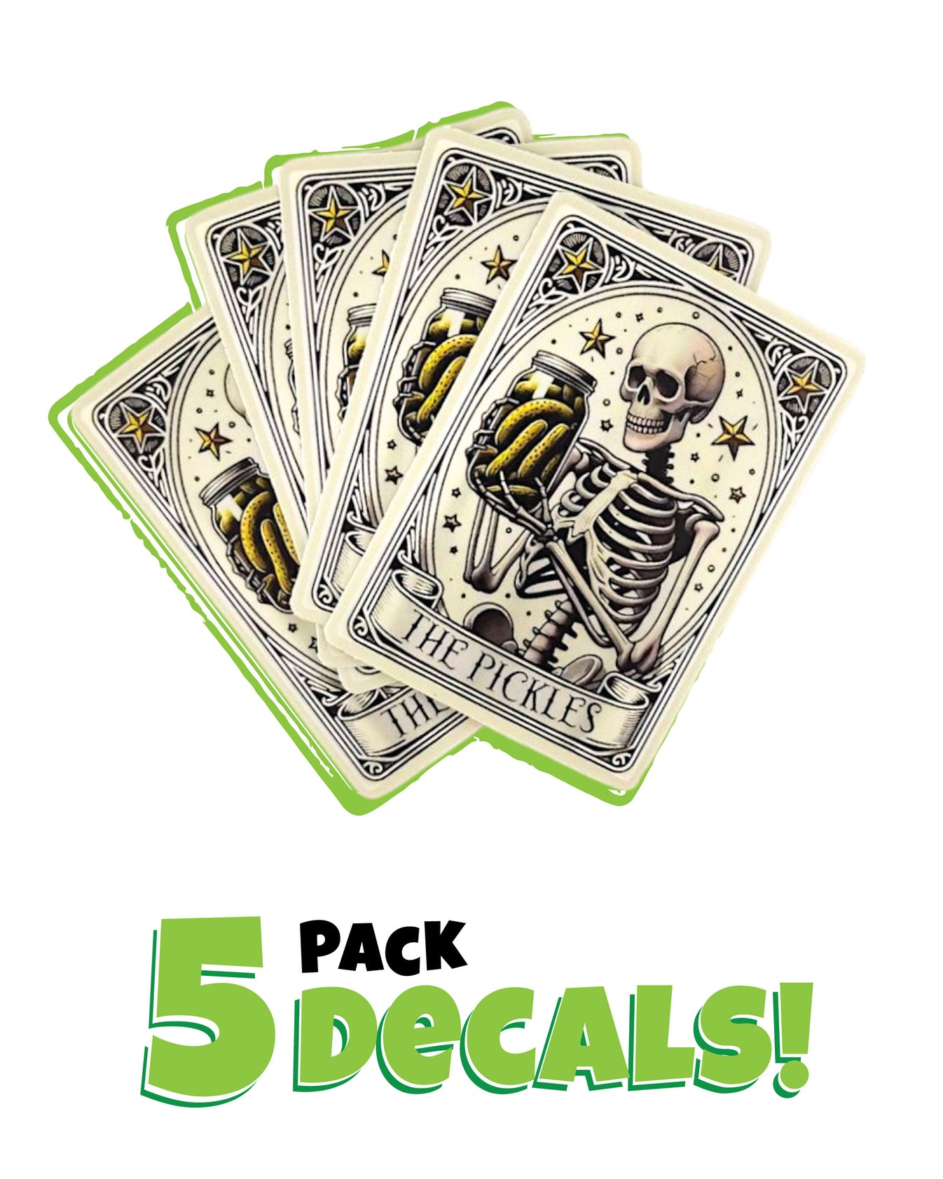 The Pickles Tarot Card Sticker Pack | 5 Decals – devildaves.com